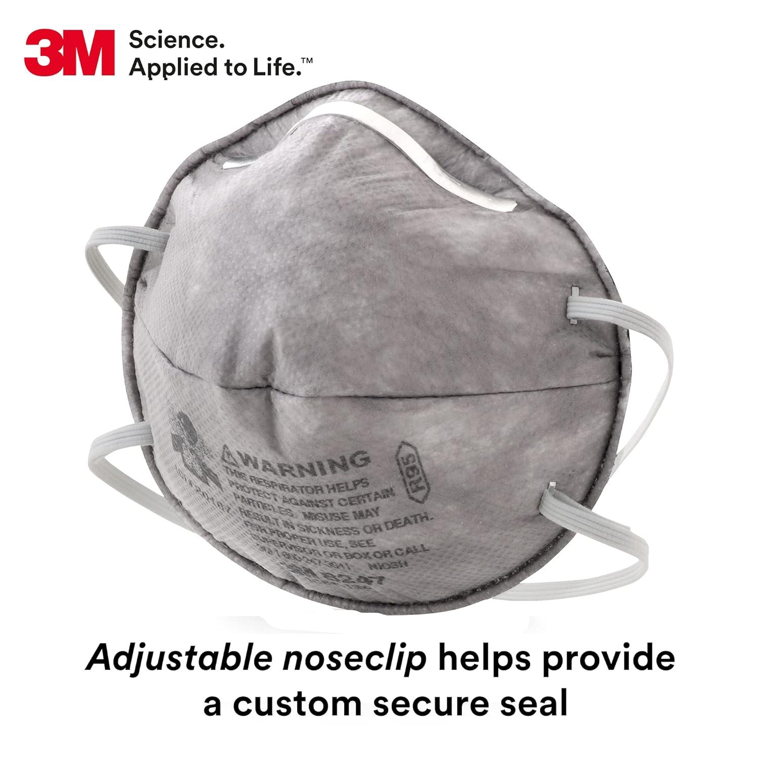 3M Particulate Respirator 8247, Pack of 20, R95, NIOSH APPROVED ...
