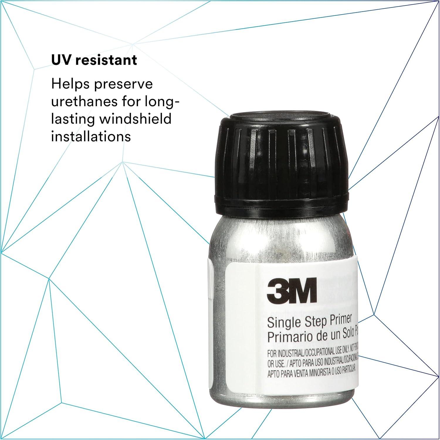 3M Single Step Primer, 08682, Black Color, One-Part Urethane, UV Resistant, 30 mL/1.01 fl oz(1. ...