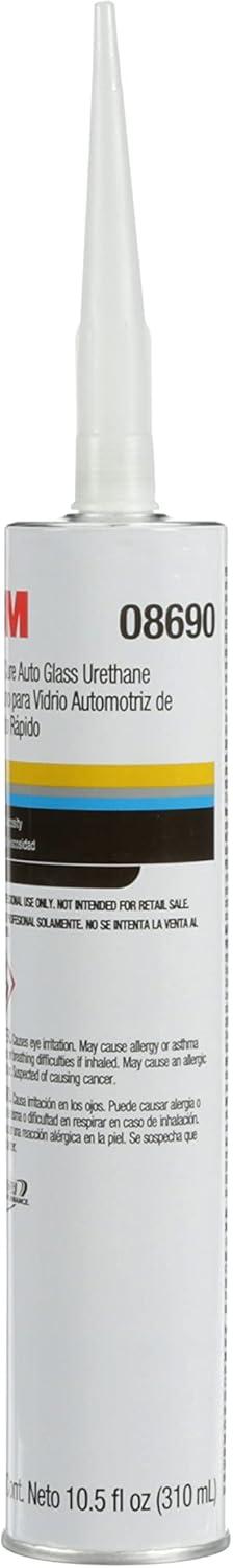 3M Fast Cure Auto Glass Urethane, 08690, 10.5 fl oz Cartridge , White ...