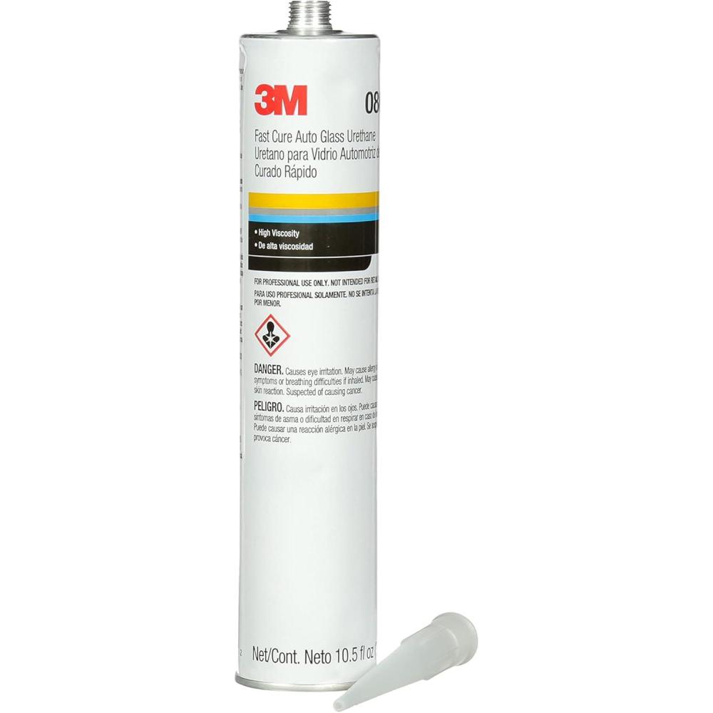 3M Fast Cure Auto Glass Urethane, 08690, 10.5 fl oz Cartridge , White ...