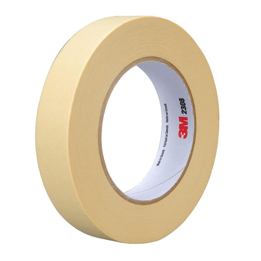 3M Masking Tape 2308, Tan Color, 18 mm x 55 m, 4.9 mil, 1 Roll - 3M ...
