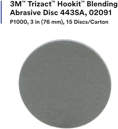 3M Trizact Hookit Blending Disc 443A, 02091, 3 in, P1000, 15 discs per ...